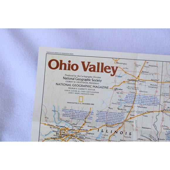 National Geographic | Wall Decor | Vintage Map Ohio Valley National ...
